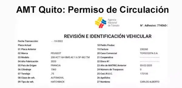 Permiso de Circulación – AMT 2025 ecu11